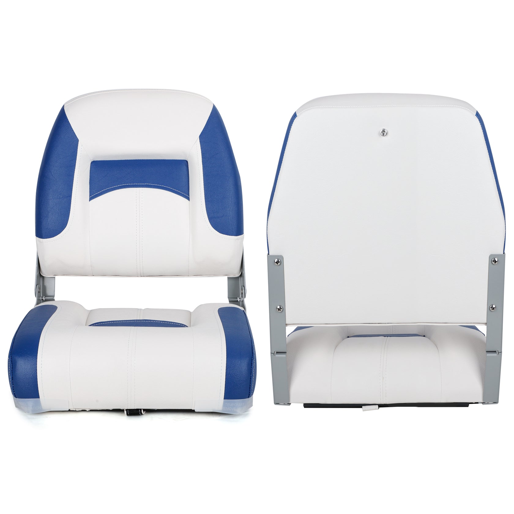 NORTHCAPTAIN Deluxe Low Back Folding Boat Seat,Stainless Steel Screws