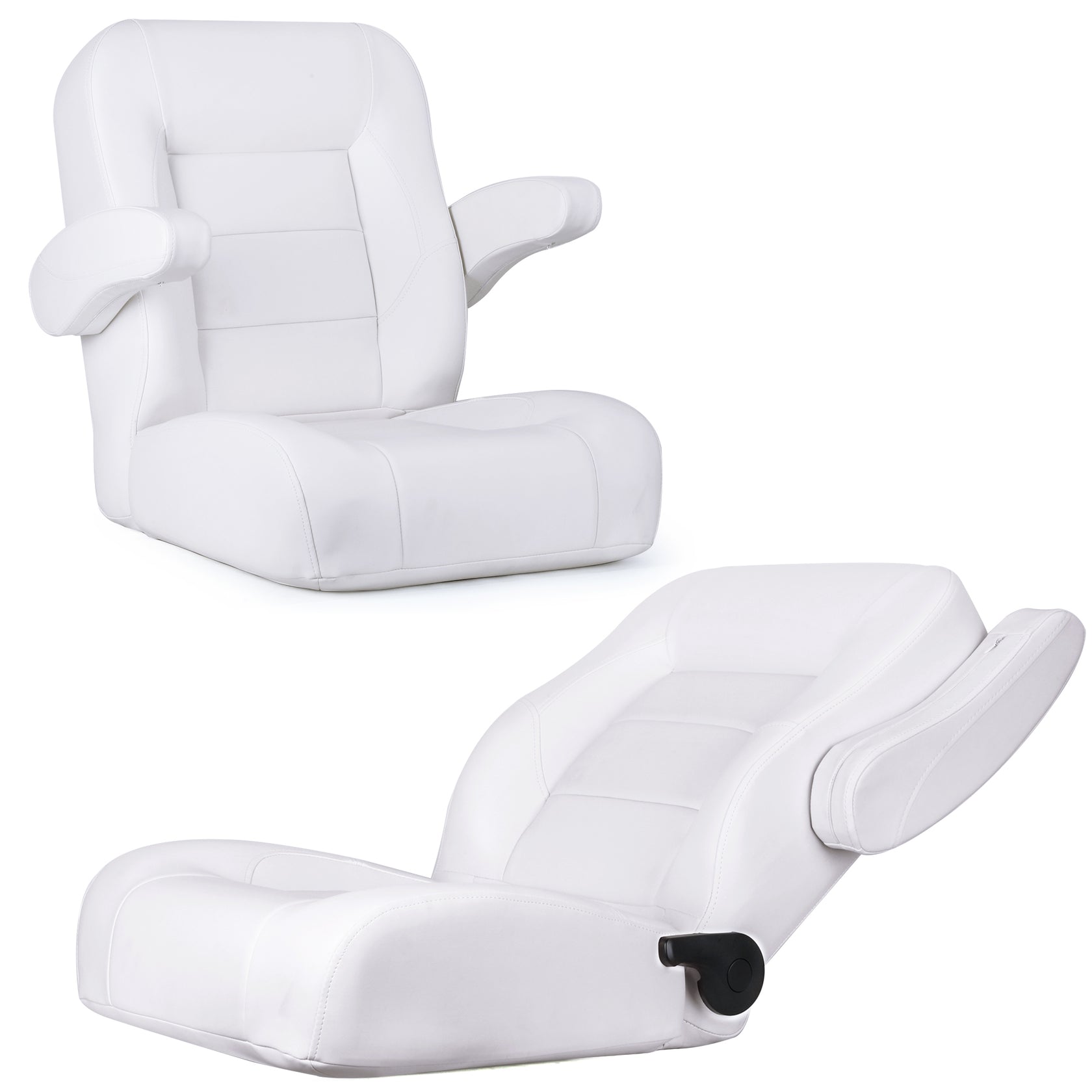 NORTHCAPTAIN Premium Reclining Pontoon Captain's Chair Low Back Boat B